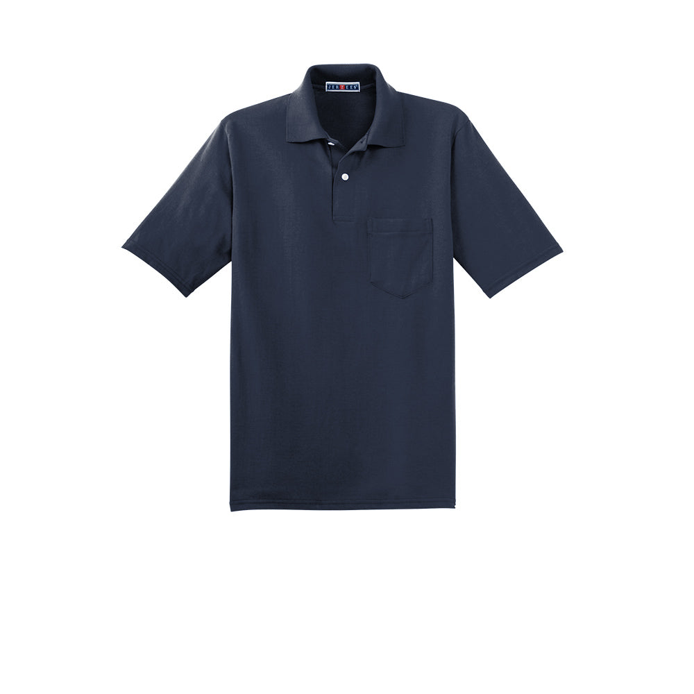 Jerzees SpotShield Jersey Pocket Polo | Custom Printed Polo – EZ ...