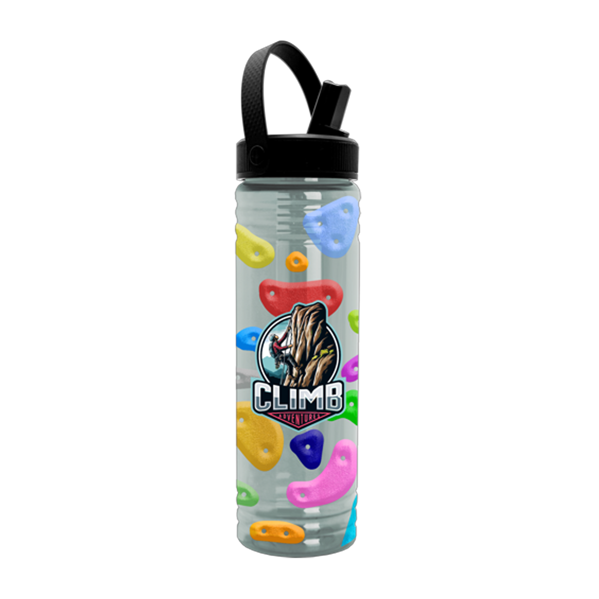 24 oz. Slim Fit UpCycle RPET Bottles with Flip Straw Swivel Handle Lid ...