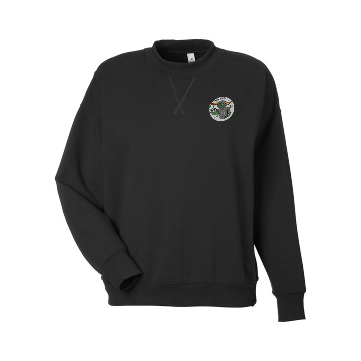 Glyder Ladies' Vintage Oversized Crew Pullover – Full Color Print – EZ ...