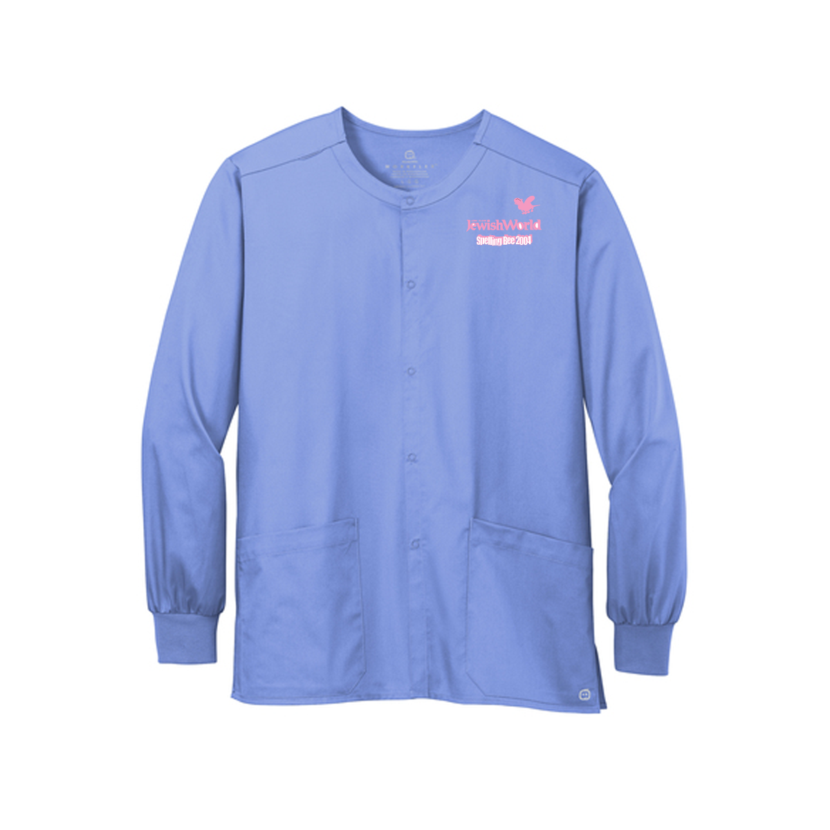Wink® WorkFlex Unisex Snap-Front Scrub Jacket | Custom Screen Print ...