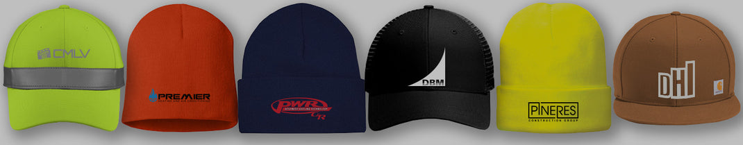 Custom Hats and Caps. Embroidered Logo Work Hats and Caps – EZ ...