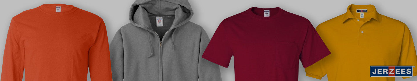 Customize Jerzees Apparel with your Logo/Text Design