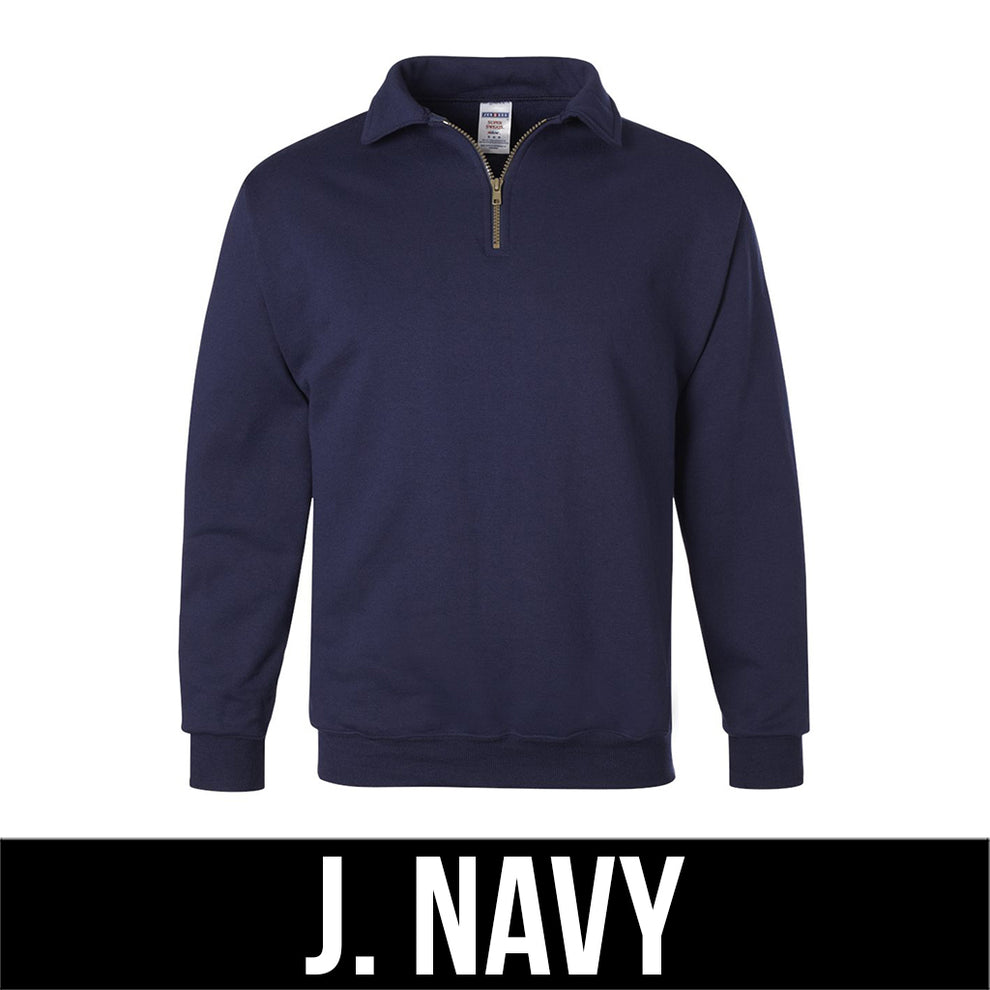 Jerzees Super Sweats 1/4-Zip Pullover with Custom Logo Embroidery – EZ ...