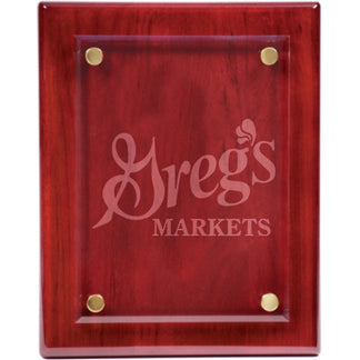 Custom Wooden Plaque with Etched Glass - Business Awards and Gift – EZ ...