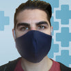 Navy Fabric Face Mask Covering - Made in USA - 100% Cotton - Poppi 2.0 ...