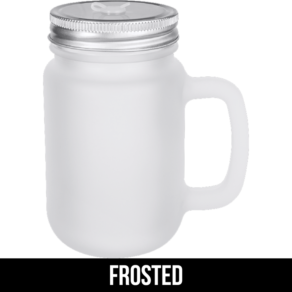 12 oz. Sublimatable Frosted Mason Jar with Lid & Straw – EZ Corporate ...